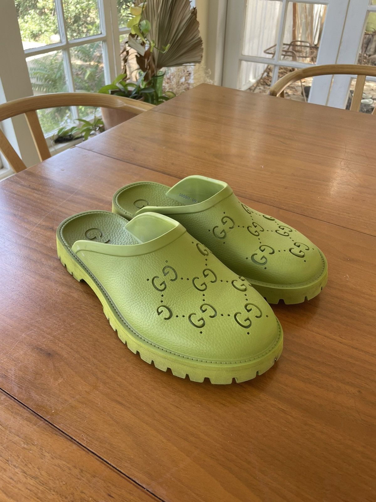 Gucci **Final Drop* Gucci Rubber Perforated Slip On Mule Clogs | Grailed