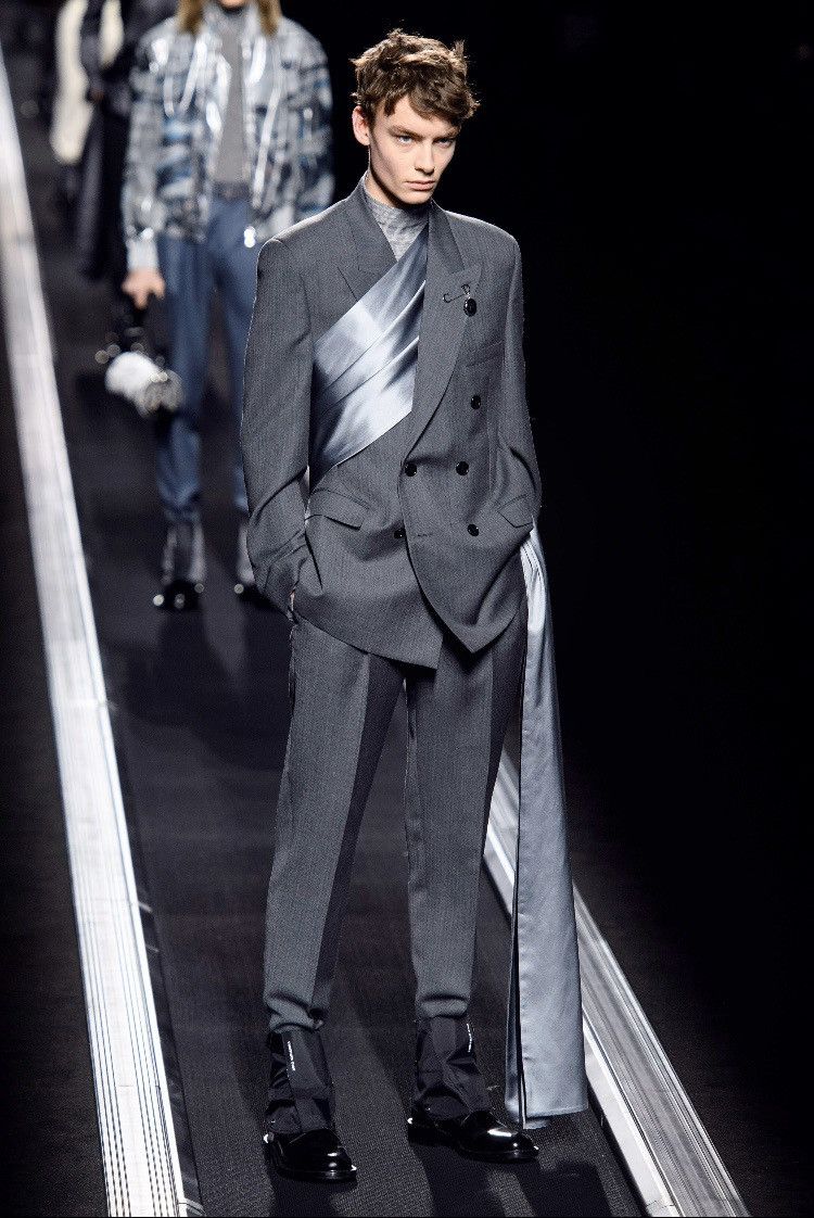 Dior × Kim Jones FW19 Grey Suit with Sash | Grailed