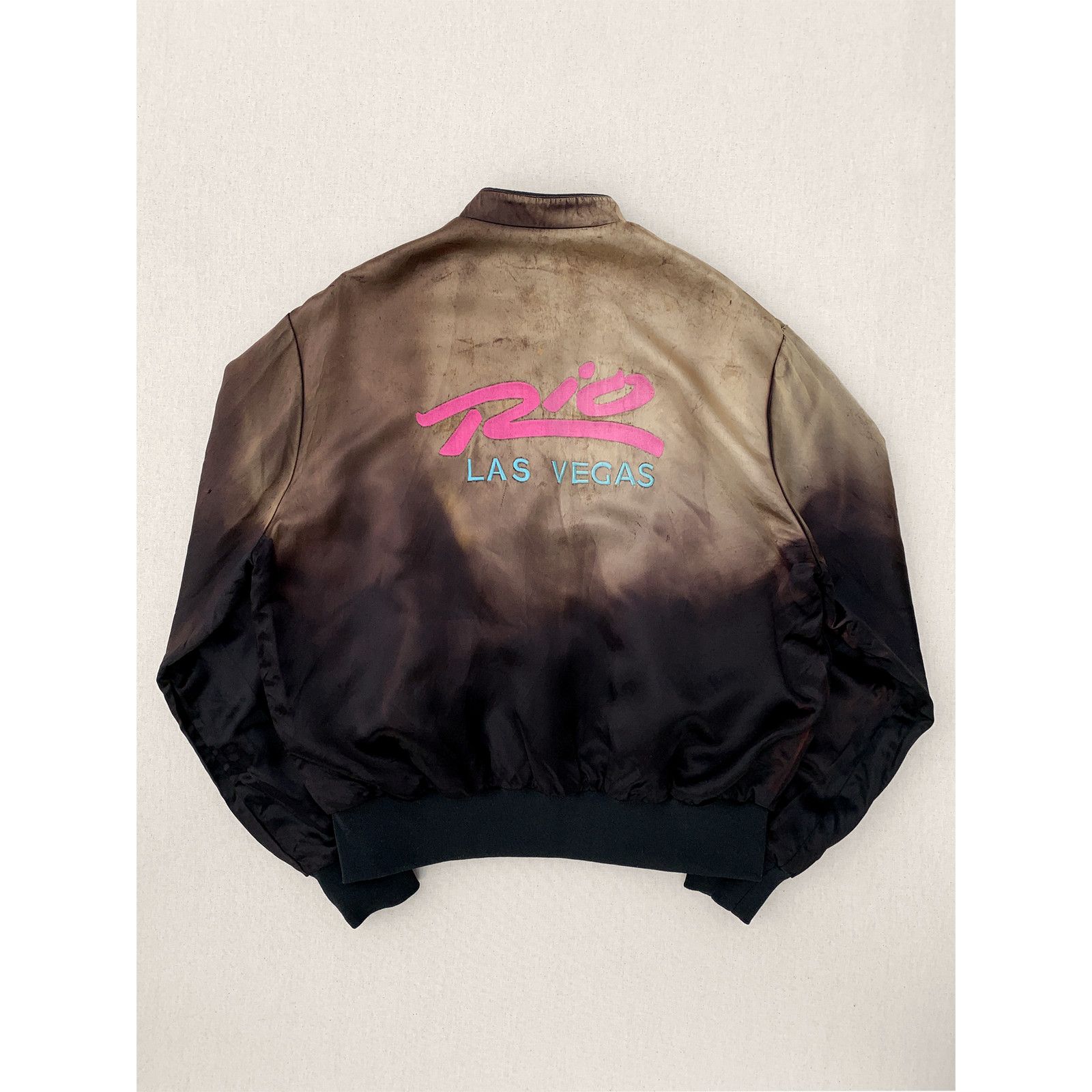 Vintage 1990's Las Vegas Sun Faded Bomber Jacket | Grailed