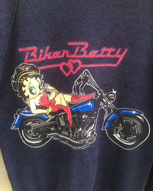 Vintage RARE Vintage 90s Betty Boo X Harley Davidson Sweatshirt | Grailed