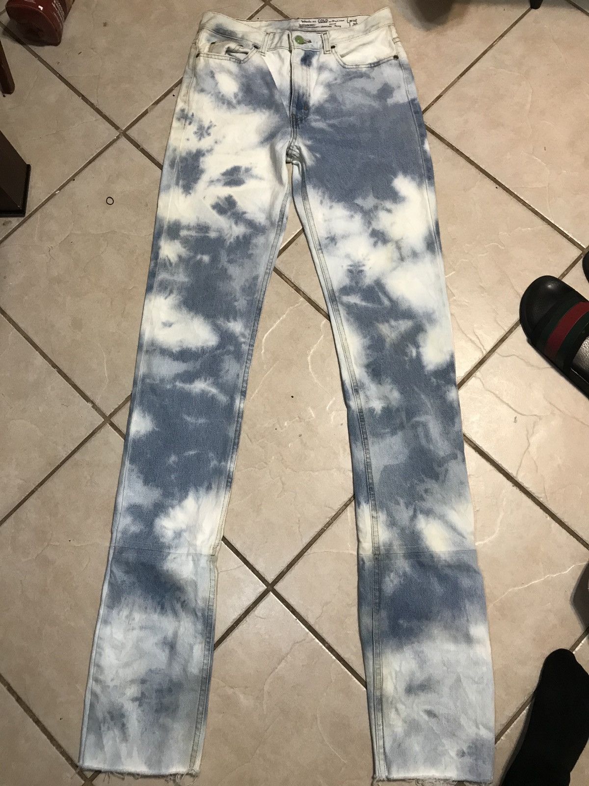 Custom CLOUDY BLUE STACKED DENIM VLONE SUPREME YEEZY DUNK | Grailed