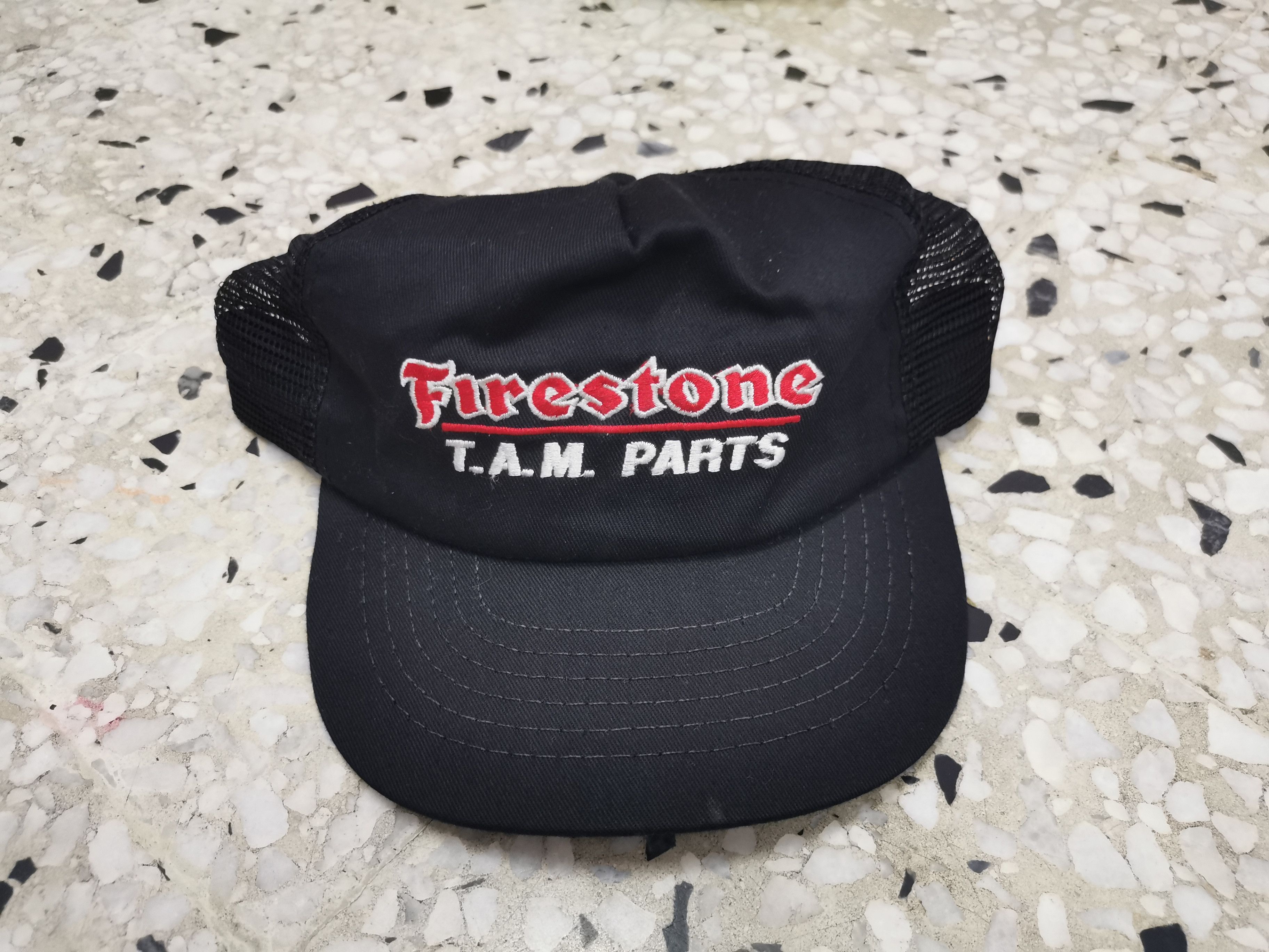 Racing × Trucker Hat × Vintage Vintage 90' Racing Motorsport Firestone ...