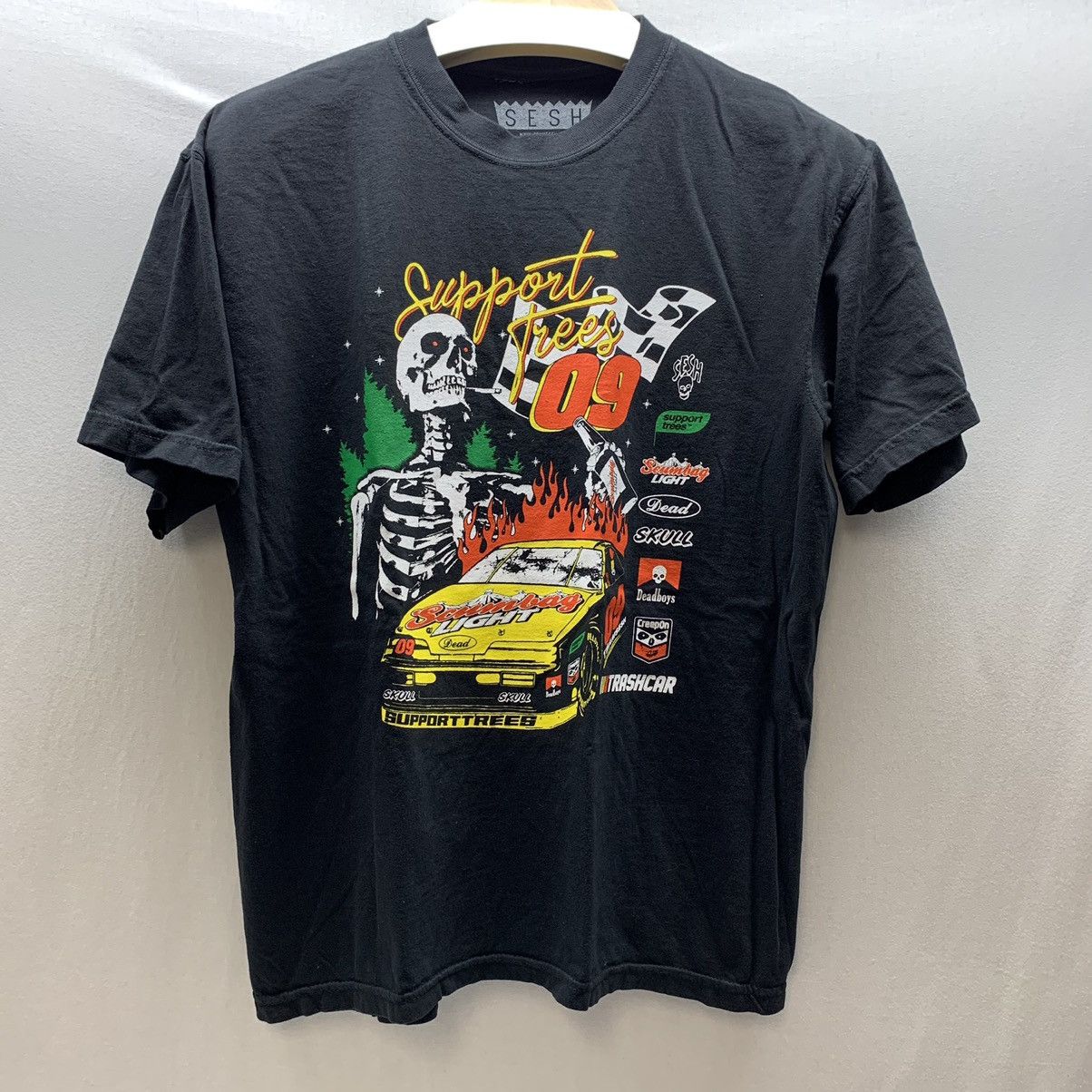 Bones × TeamSESH BRAND NEW TEAM SESH BONES SUPPORT TREES SKELETON TEE ...