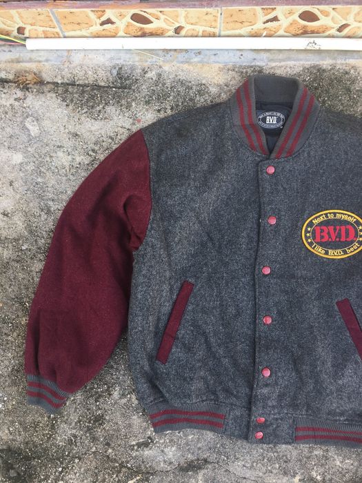 Vintage Japanese Brand BVD wool varsity jacket | Grailed