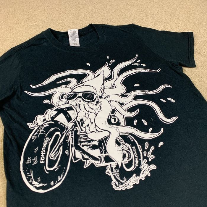 Vintage Squid Biker Graphic Tee | Grailed