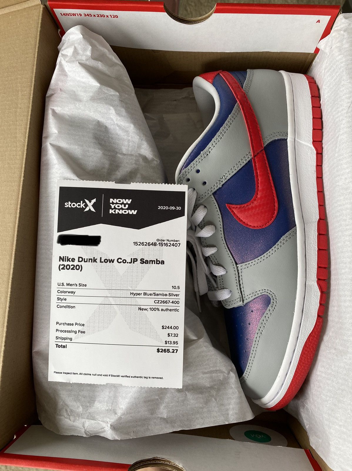 Nike Nike dunk low samba 10.5 StockX purchase w receipt worn 1x | Grailed