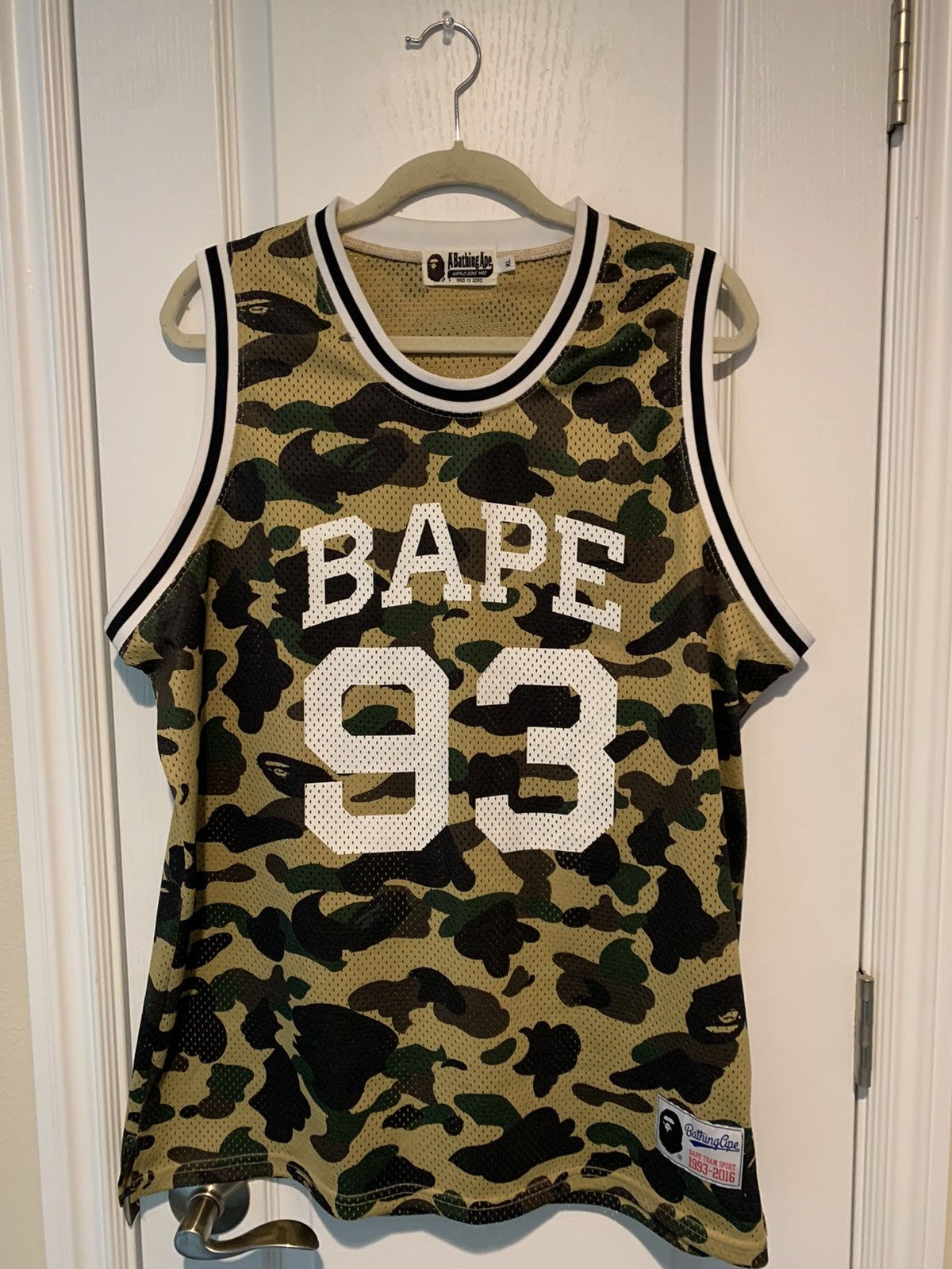 Bape Bape basketball jersey rare XL | Grailed