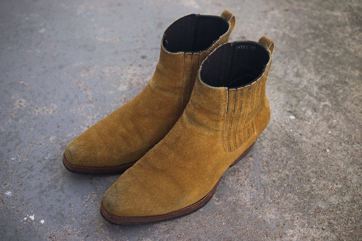 Our Legacy Our Legacy Cuban/Cowboy Boots "Lion Suede". | Grailed