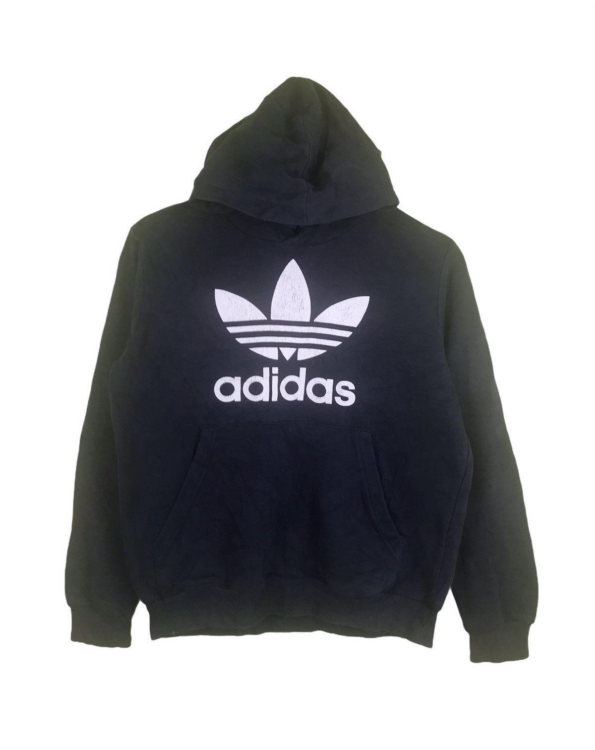 Adidas Adidas Trefoil Big Logo Blue Black Hoodie | Grailed
