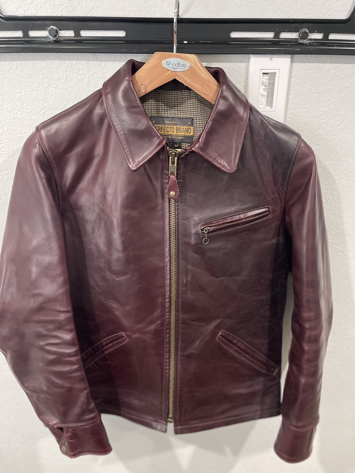 Schott Schott Perfecto p653H Burgundy Horsehide Limited 3/50 Medium ...