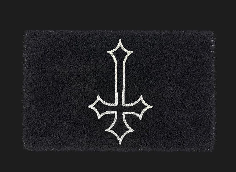 Playboi Carti PLAYBOI CARTI Black Rug Upside-down Cross | Grailed