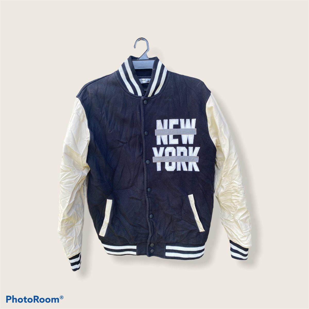 Varsity Jacket New York varsity jacket leather sleeve | Grailed