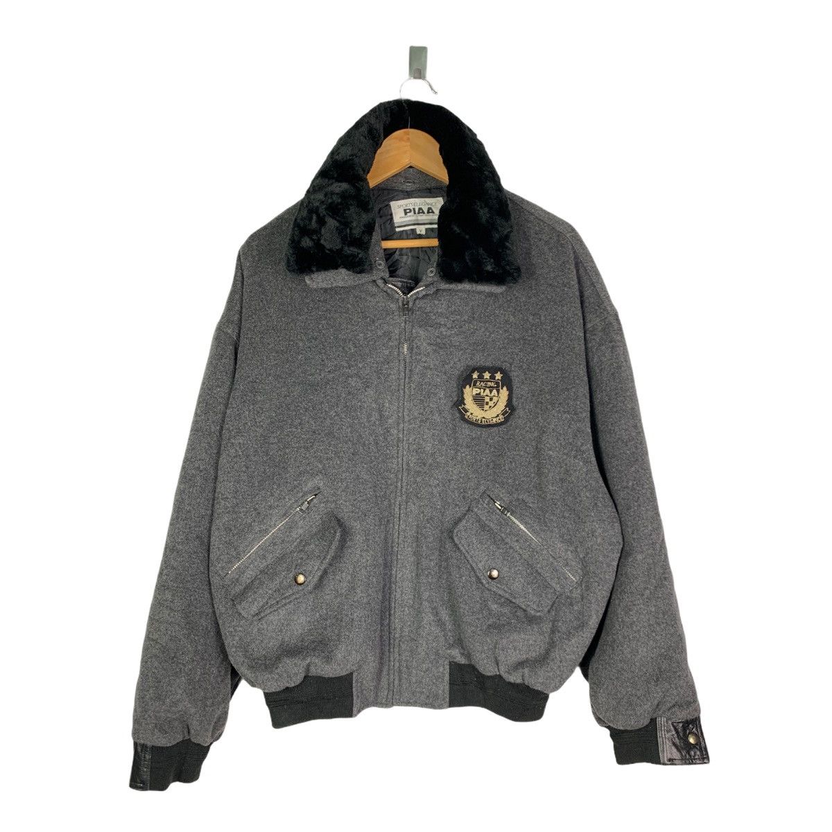 Bomber Jacket × Cashmere & Wool Vintage PIAA Sports Cashmere Wool ...