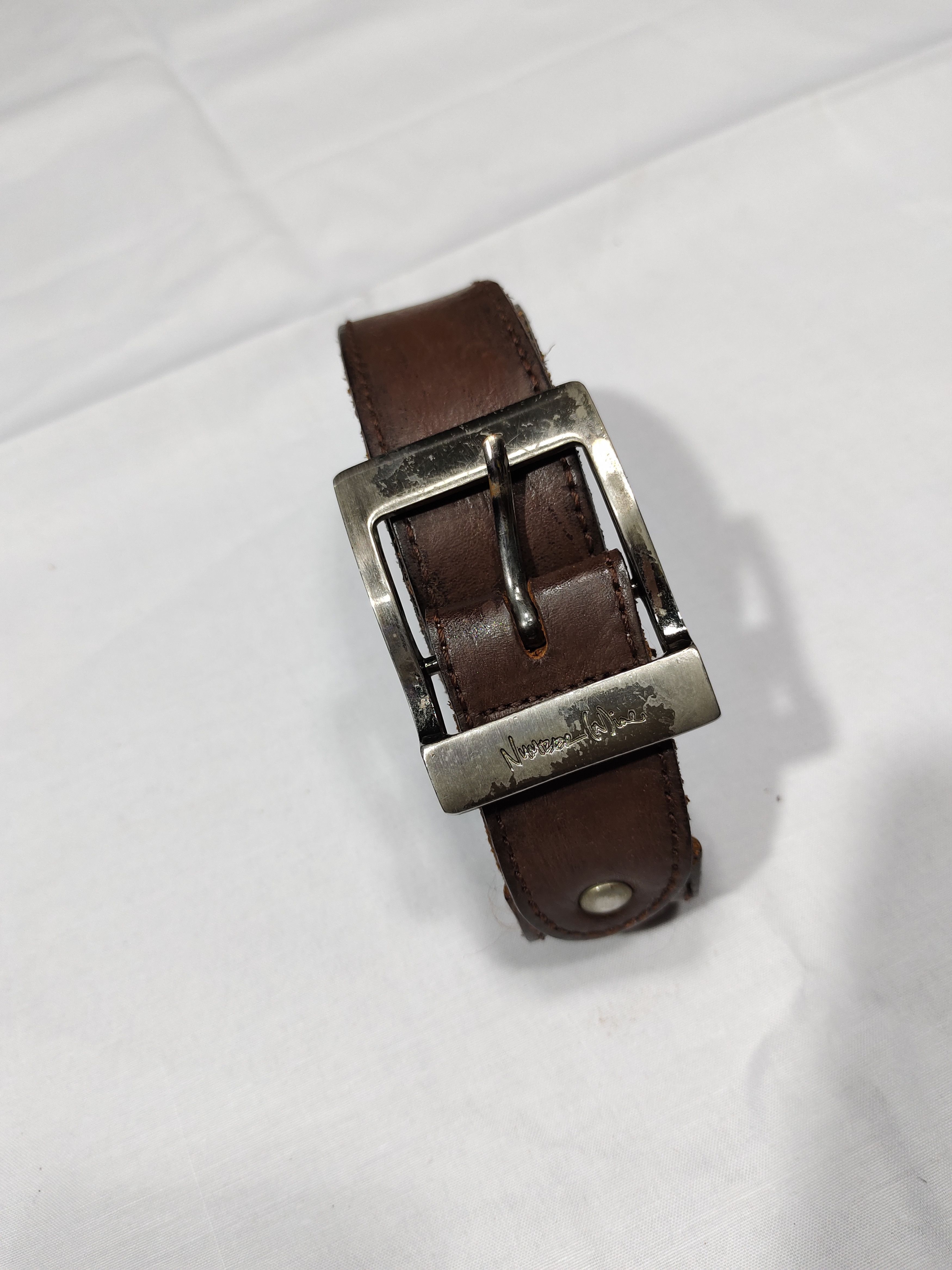 Number (N)ine Number nine belts leather Allover print font logo | Grailed