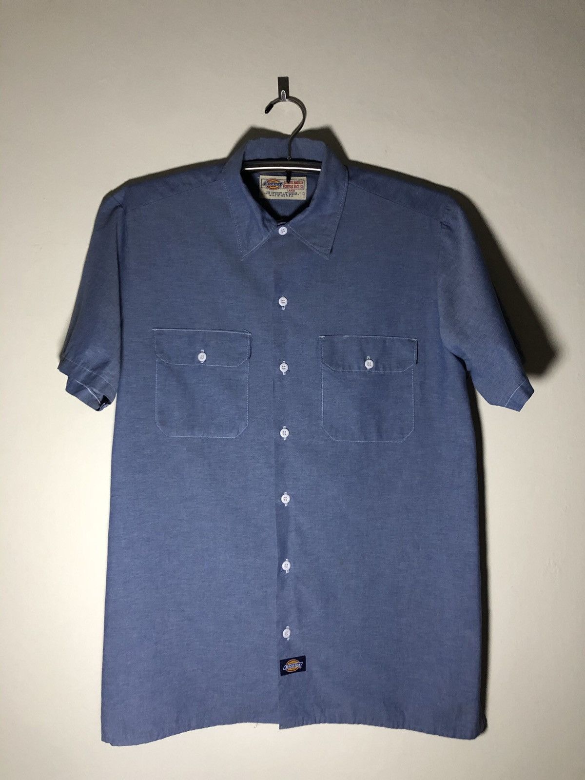 Dickies × Vintage DICKIES CHAMBRAY SHIRT BUTTON FRONT WORKWEAR | Grailed