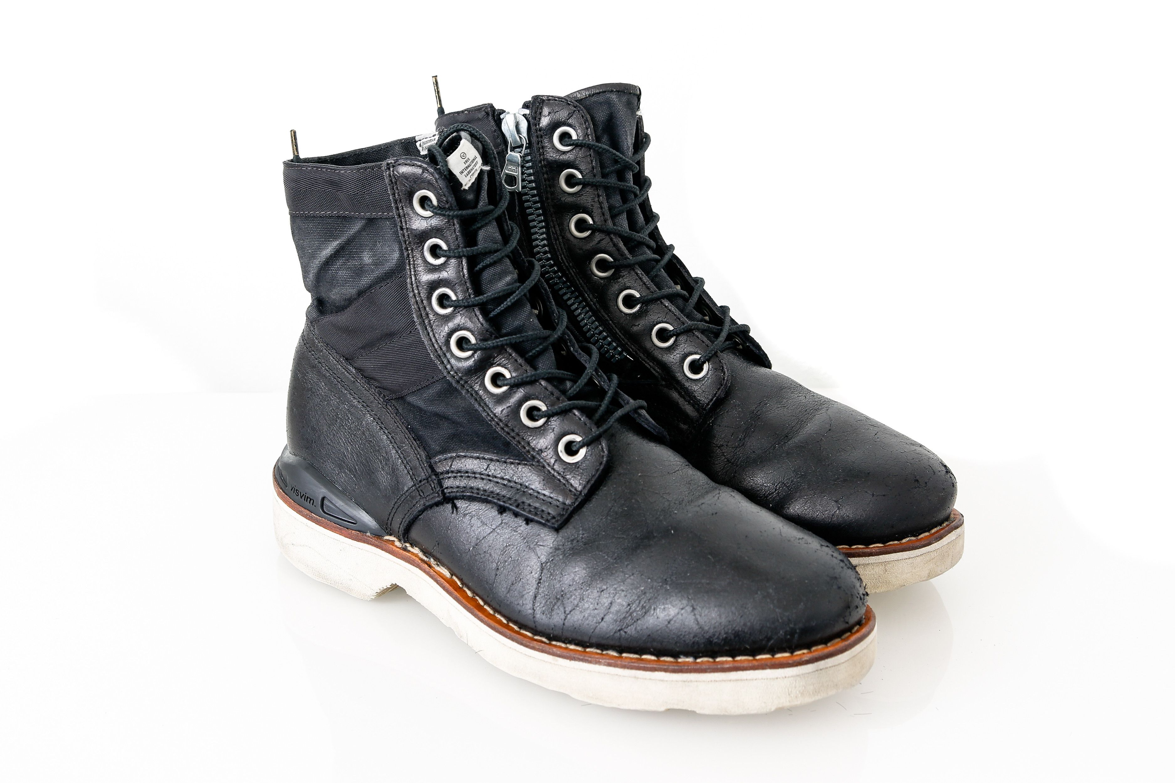 Visvim 73 7-hole Boot - Roughout Black | Grailed