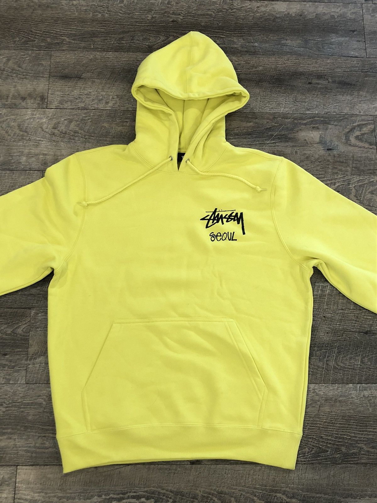 Streetwear × Stussy Rare Stussy Seoul Neon Yellow Hoodie Size Small ...