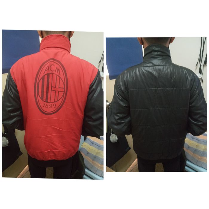 Adidas Vintage AC Milan Reversible Puffer Jacket | Grailed