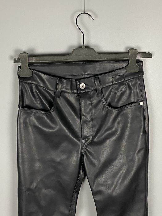 Rick Owens Vegan Leather Flare Trousers | Grailed