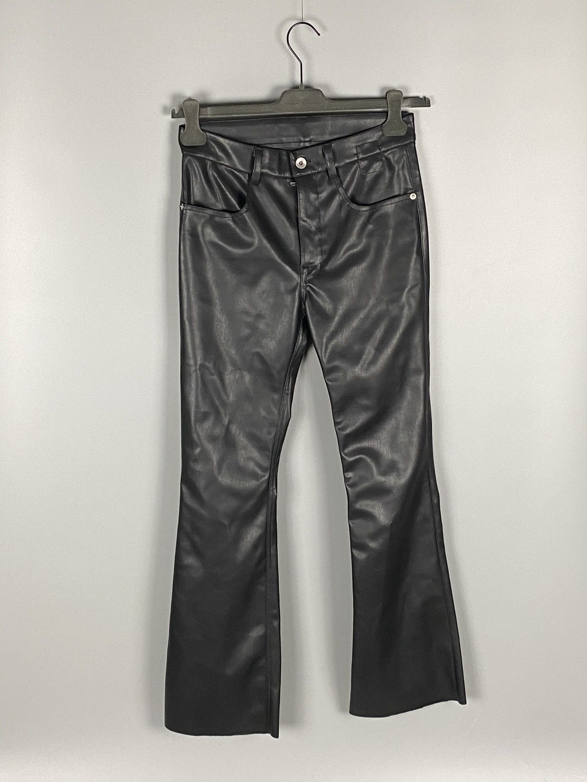 Rick Owens × Rick Owens Drkshdw Vegan Leather Flare Trousers | Grailed