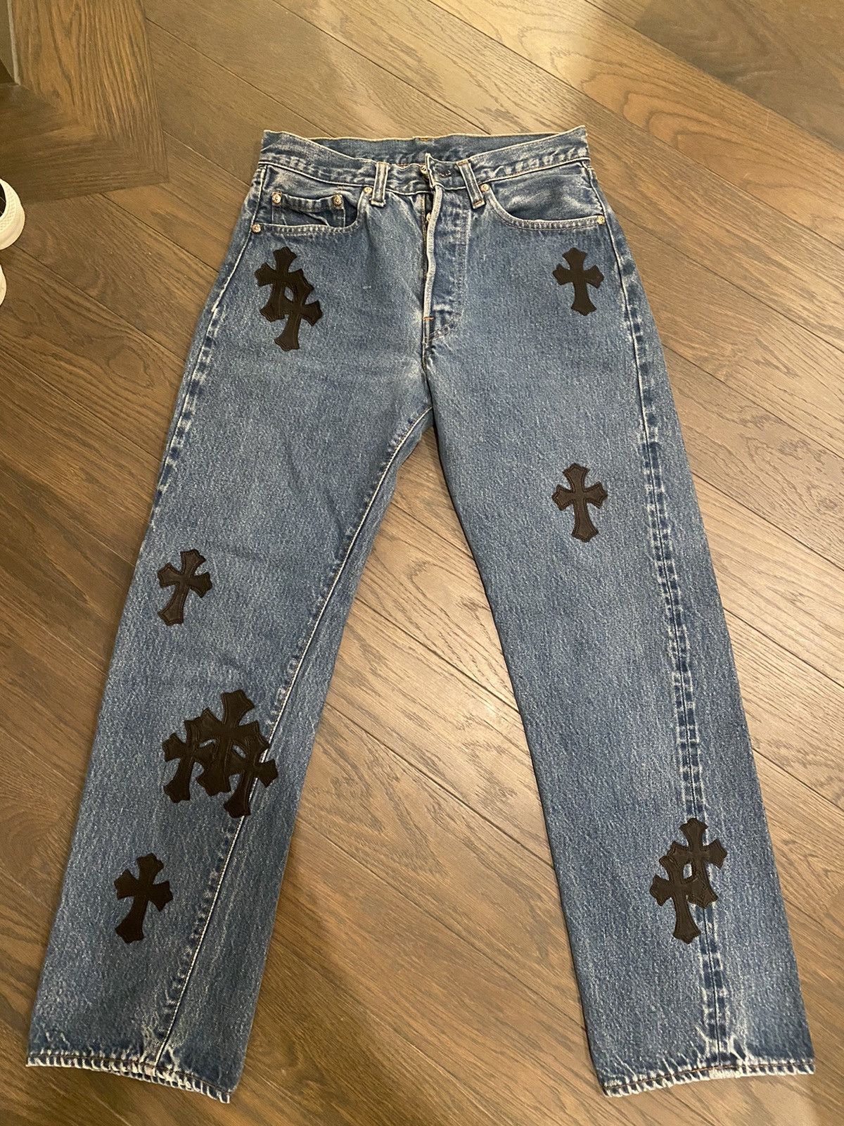 Chrome Hearts Chrome Hearts X Levi's Cross Patchwork Denim | Grailed