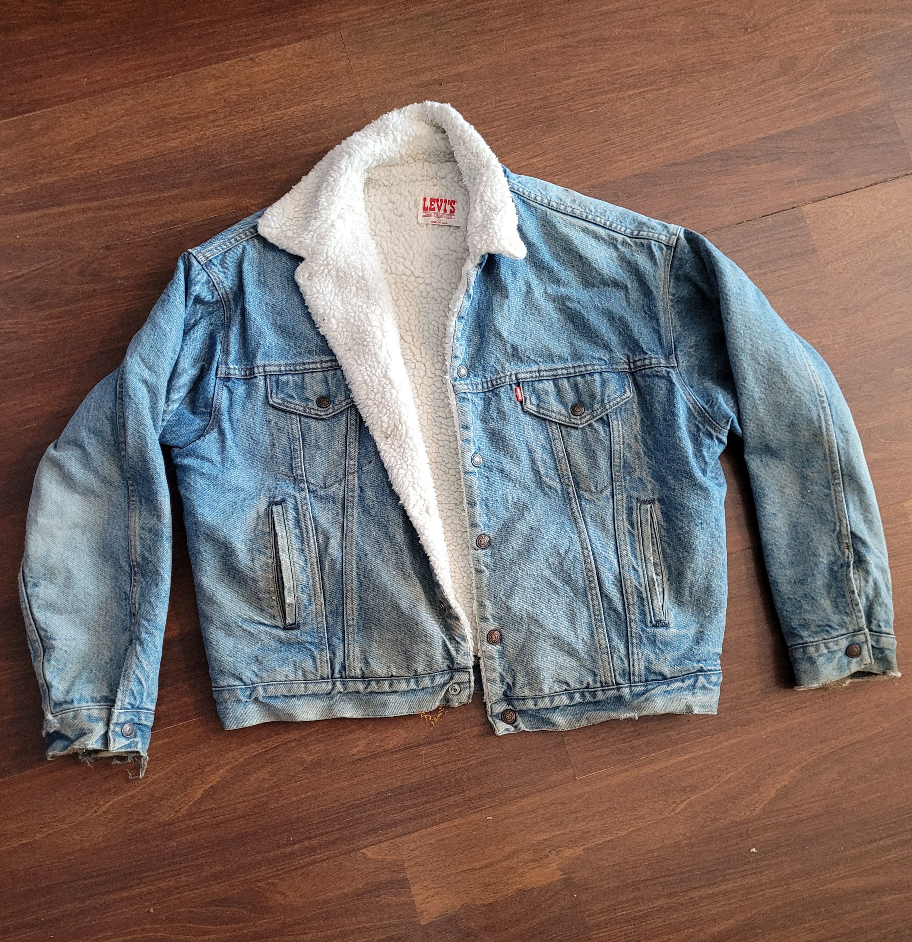 Levi's × Vintage 1980s Levi's Sherpa denim Jacket Size XL | Grailed
