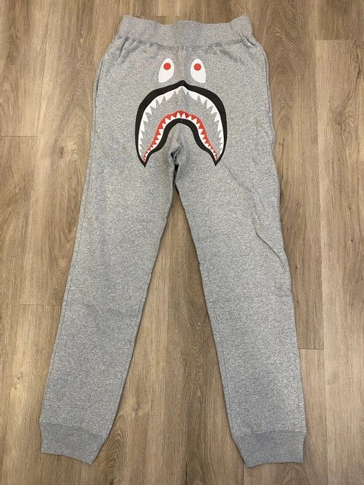 Bape Shark WGM Sweatpants Grey Size M | Grailed