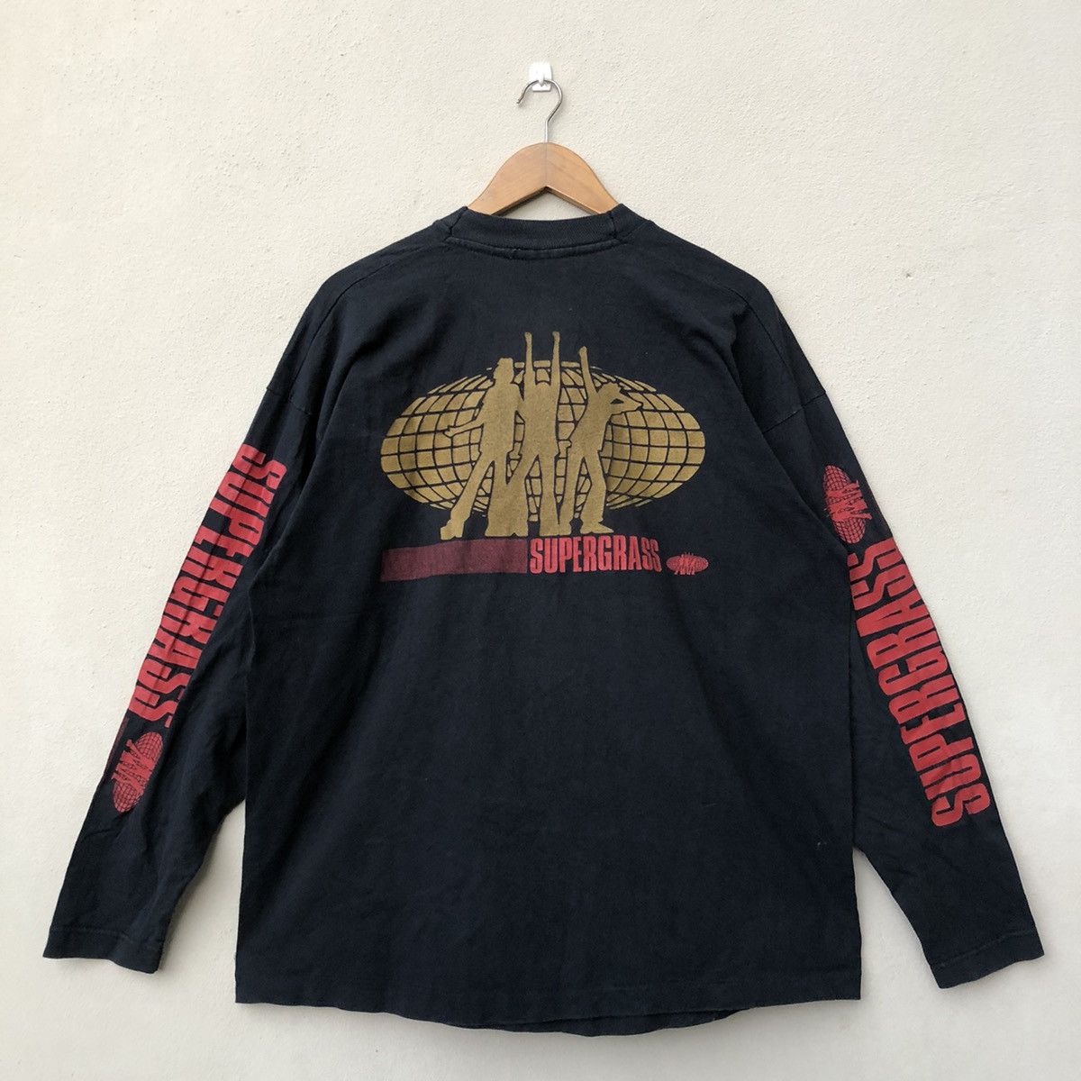 Vintage RARE‼️Vintage 90s SUPERGRASS BRITPOP LONGSLEEVE BAND T-Shirt ...