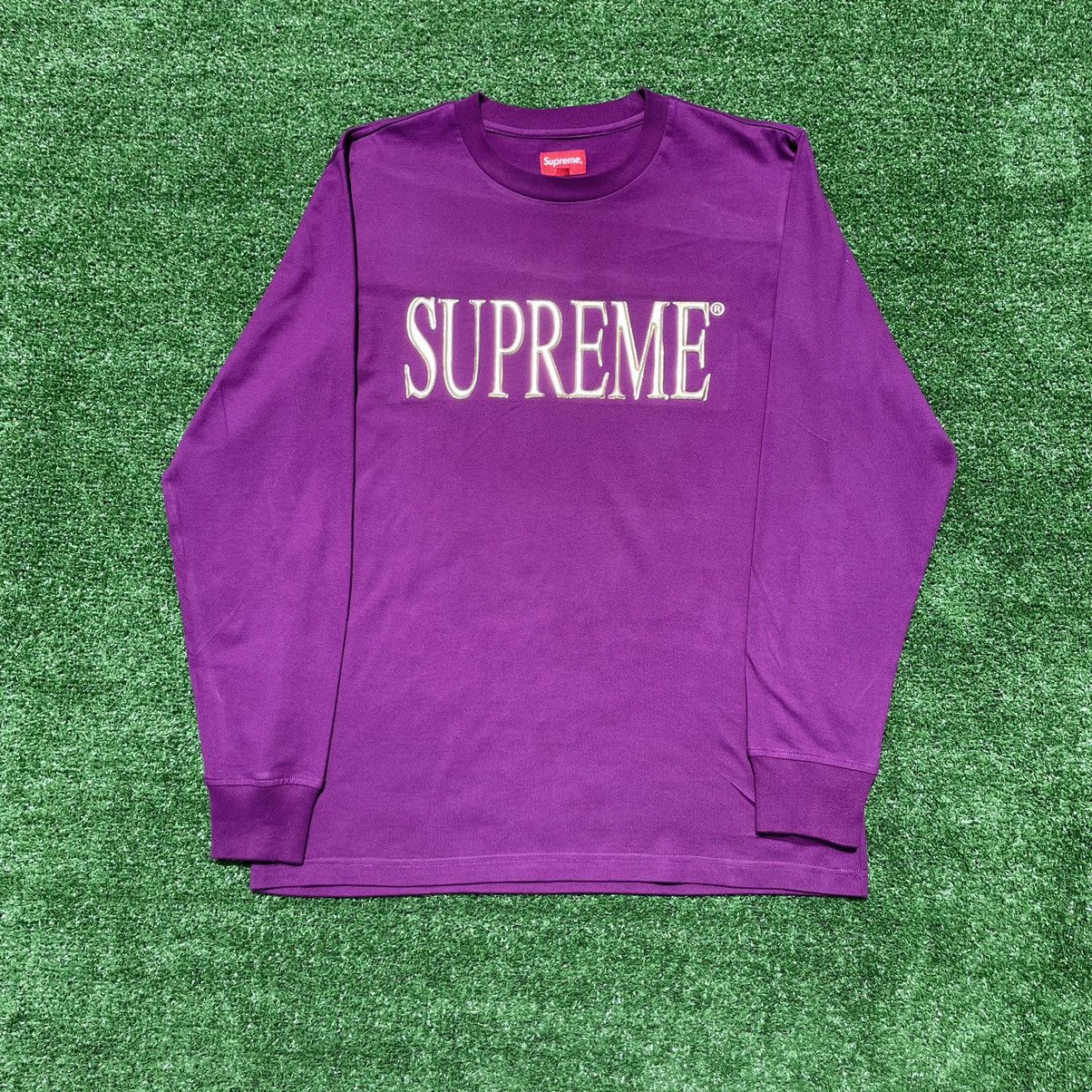 Supreme Gold Logo L/S | Grailed