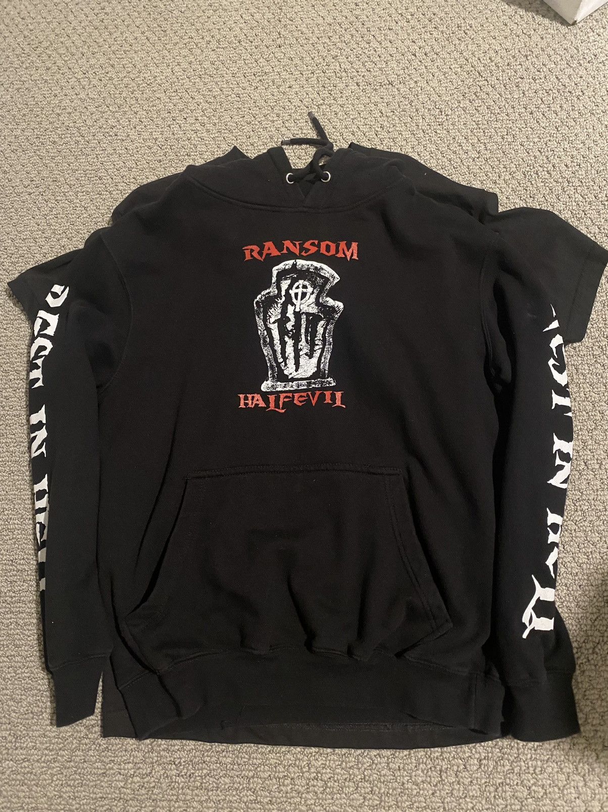 Ransom Clothing Half Evil x Ransom Tombstone Hoodie | Grailed