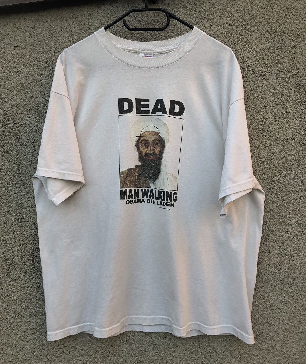 Rap Tees × Vintage Osama Bin Laden photo tee dead man walking rare ...