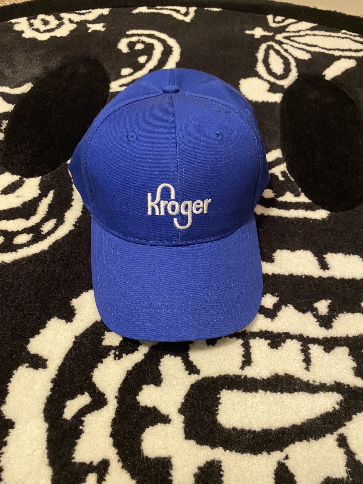 Vintage Kroger Workers Classic Logo Trucker Type Hat Blue White Logo ...