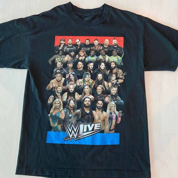Wwe WWE Live T-Shirt SmackDown Raw Roman Reigns AJ Styles WWF | Grailed