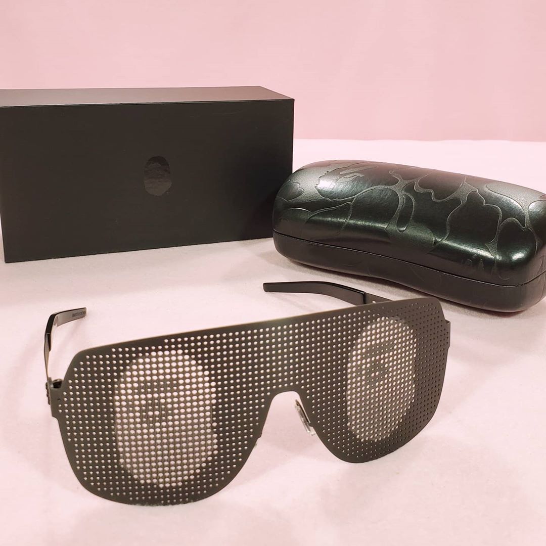 Bape Black Metal Dotted Ape Head Shutter Shades | Grailed