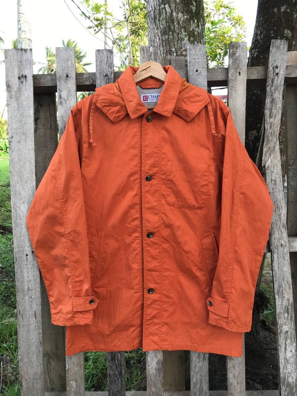 Chaps Chaps detachable Hoodie Long Light Jacket | Grailed