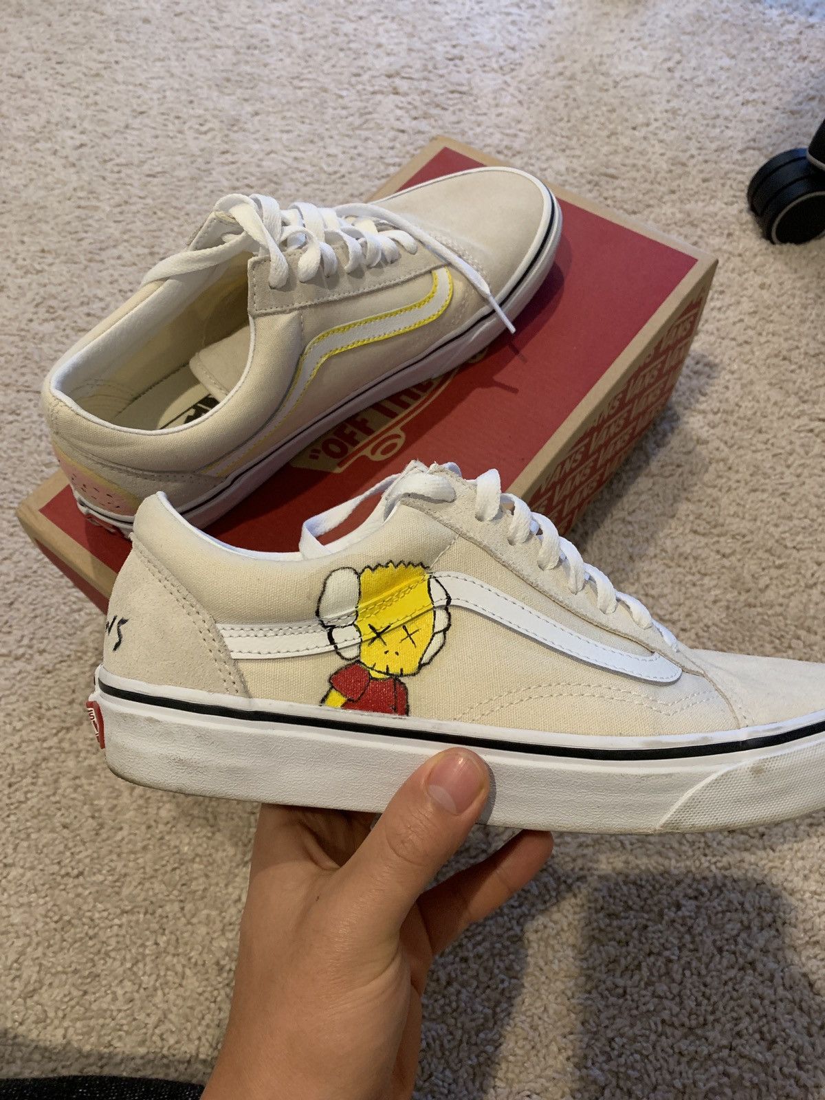 Custom × Vans custom Simpson Kaws Vans | Grailed