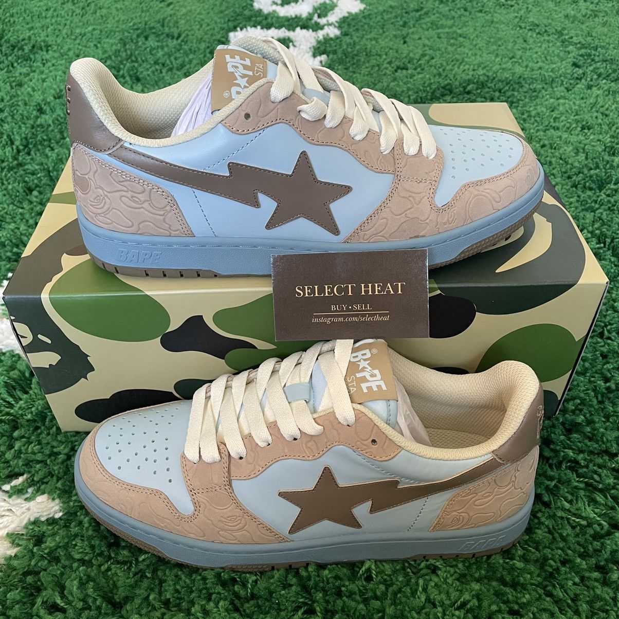 Bape BAPE Court Sta Beige Blue ComplexLand EXCLUSIVE Size 8 | Grailed