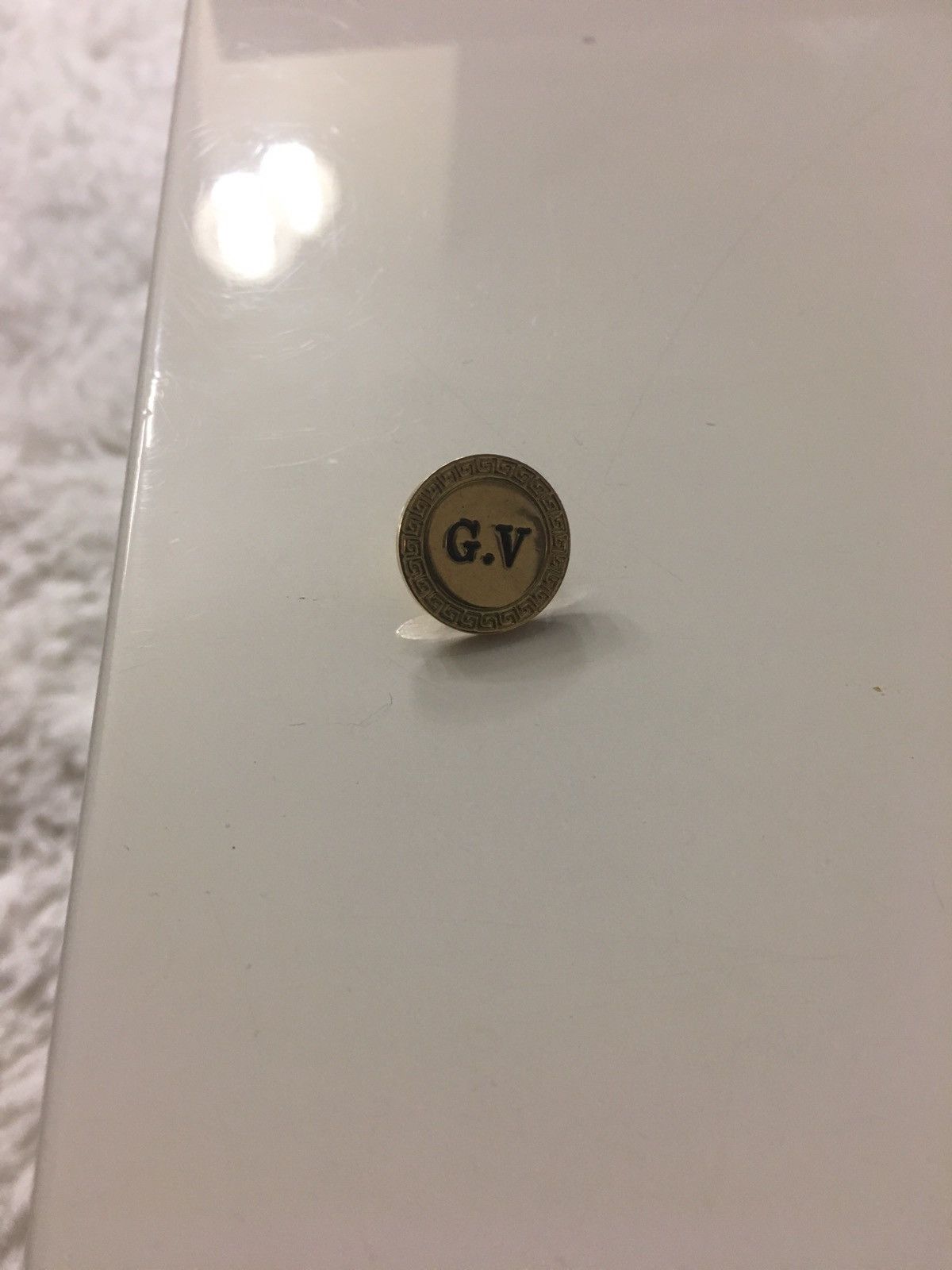 Versace Gianni Versace G.V Vintage Gold Pin From France | Grailed