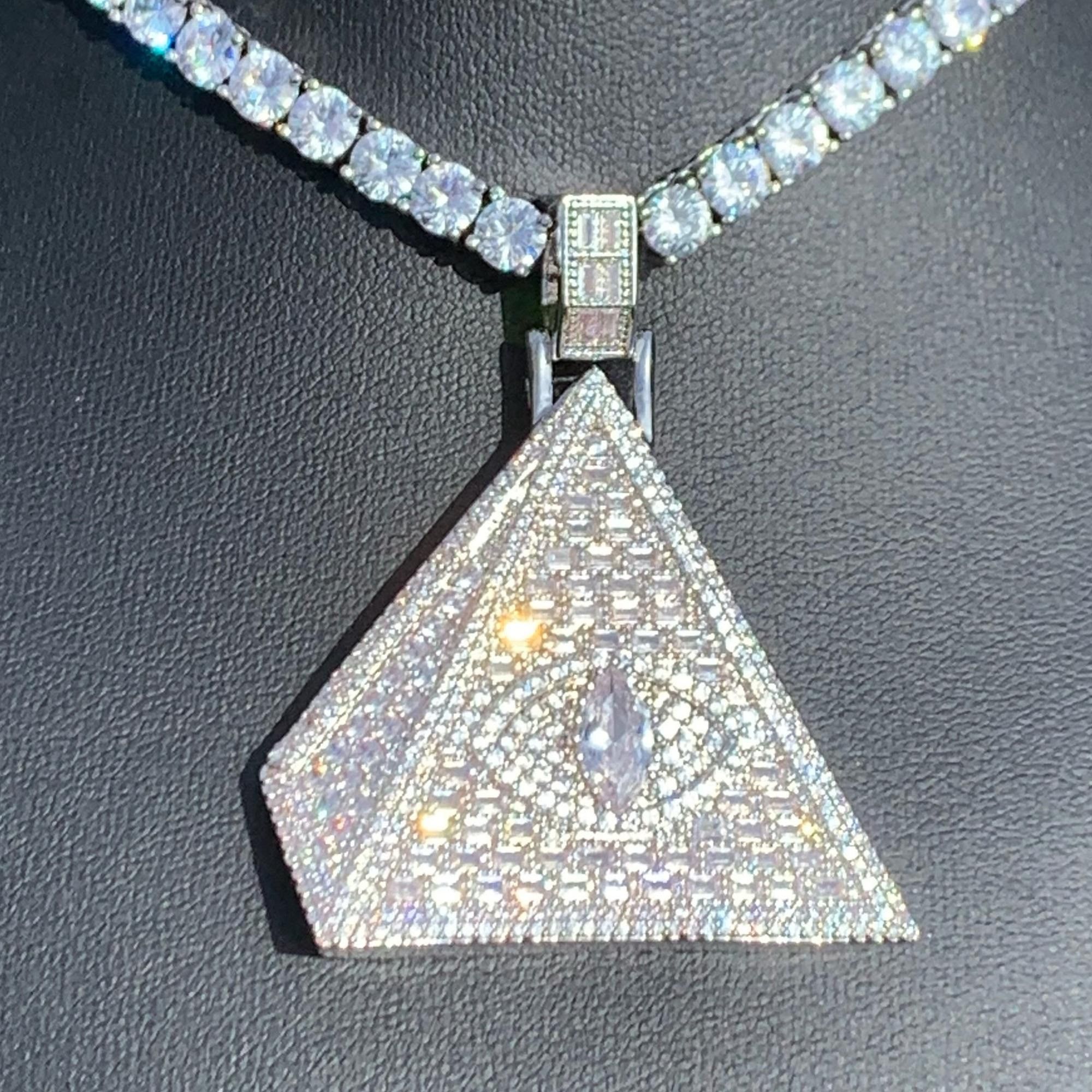 Jewelry × Streetwear Illuminati Pendant | Illuminati Chain | Tennis ...