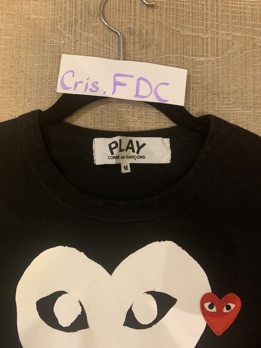 Comme des Garcons CDG Big Heart Tee with Little Red Heart | Grailed