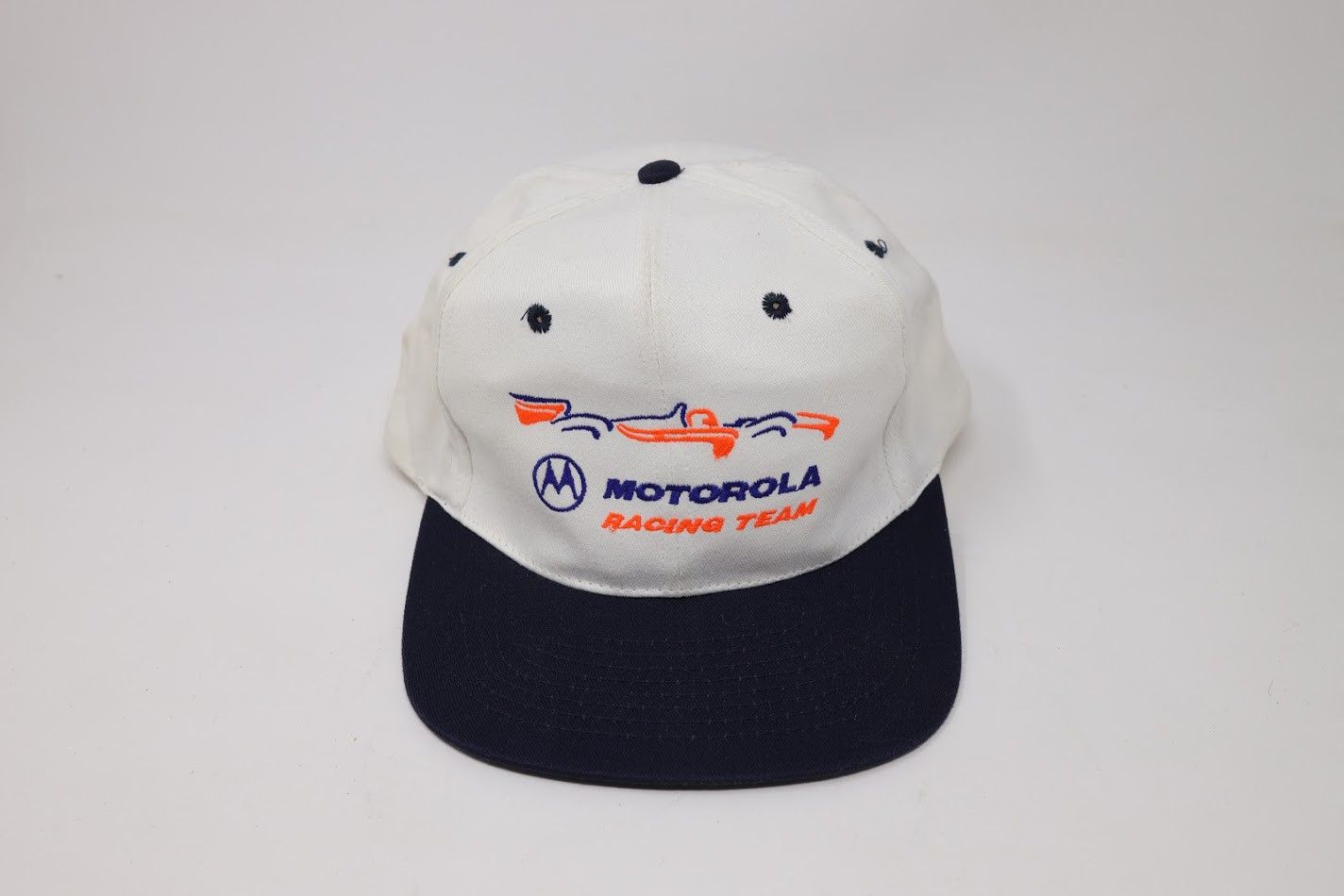 Vintage Vintage 90s Motorola Bike Racing Team White Snap Back Cap | Grailed