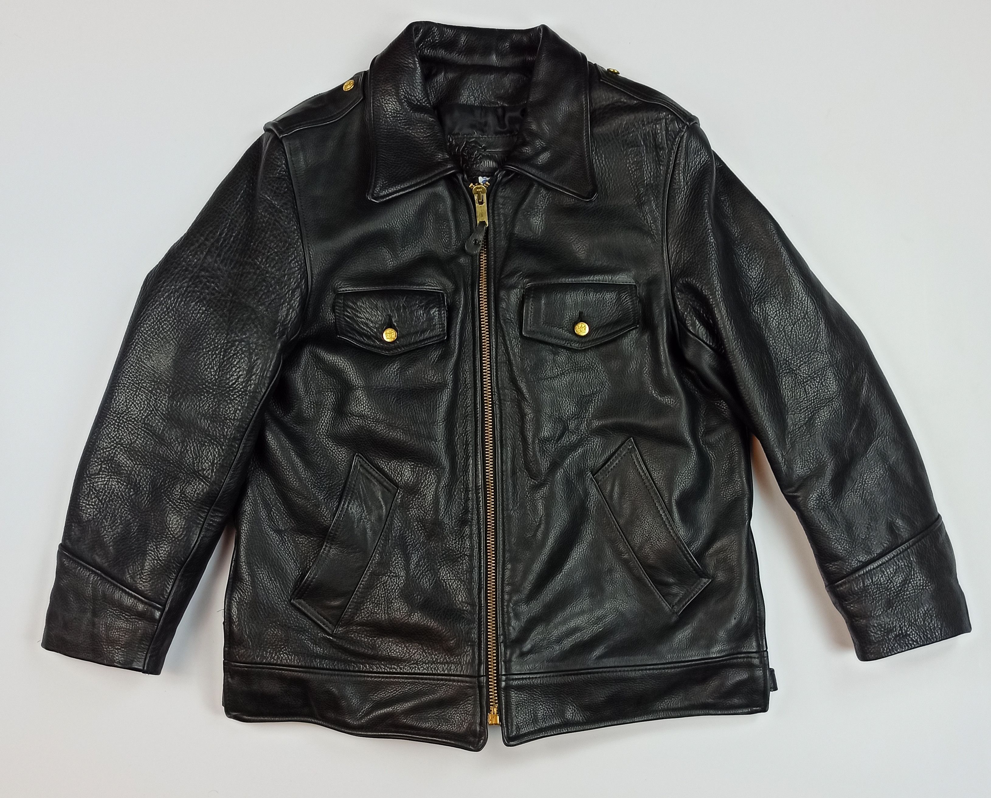 Police Branded Garments NYPD Police Leather Jacket | Grailed