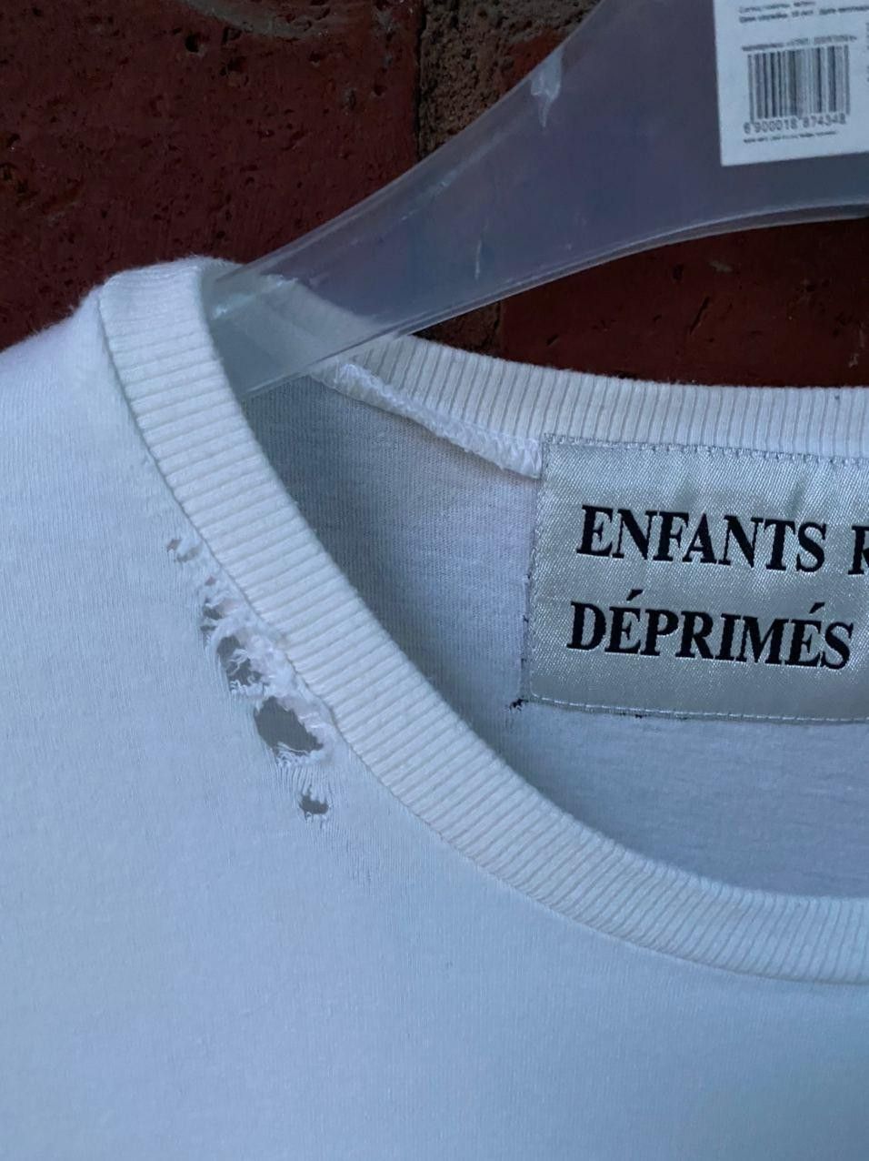 Enfants Riches Deprimes Blue Erd Swastika Flame Printed White T-Shirt ...