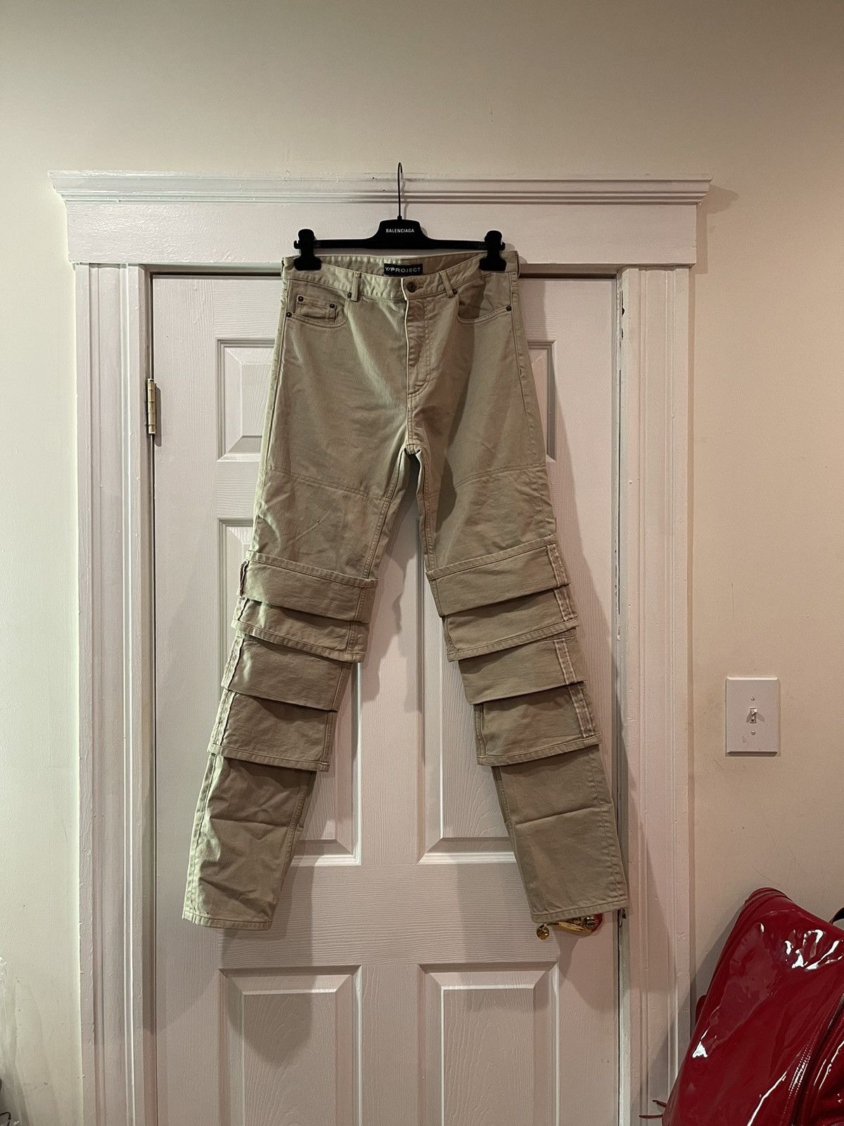 Y/Project Y/project multi cuff biege denim pants | Grailed