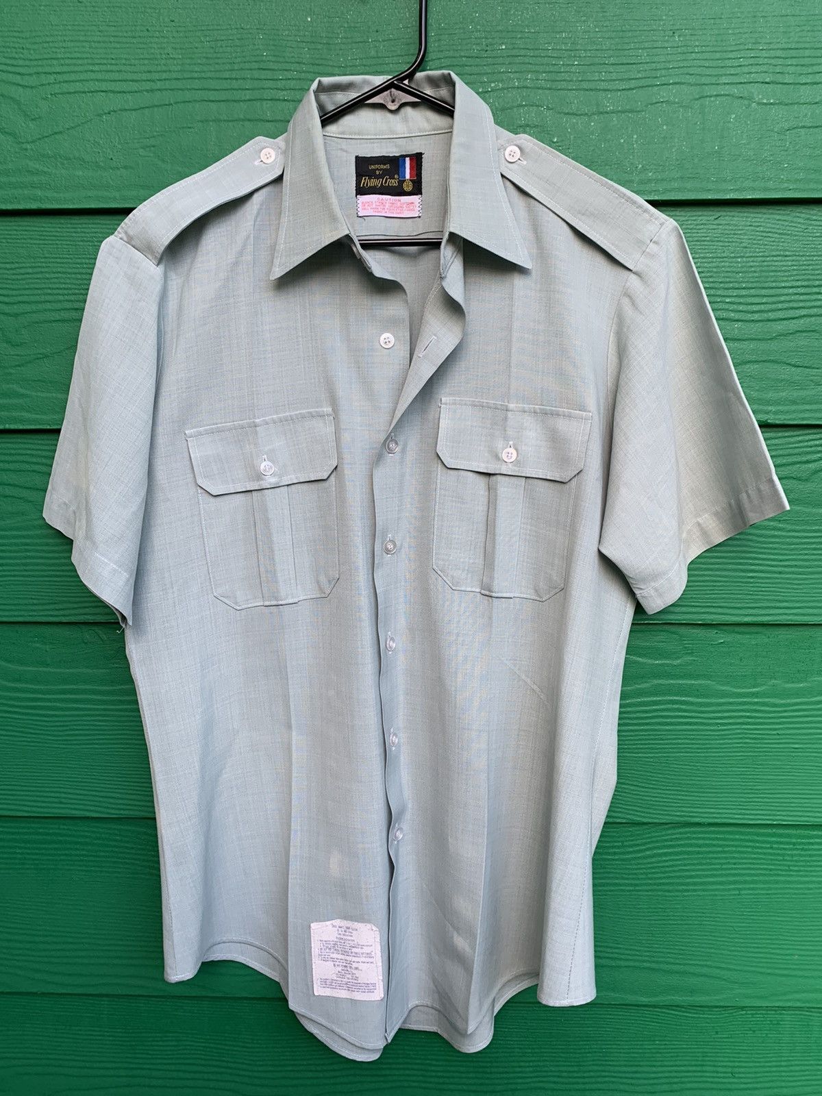 Vintage Vintage Light Green Uniform shirt | Grailed