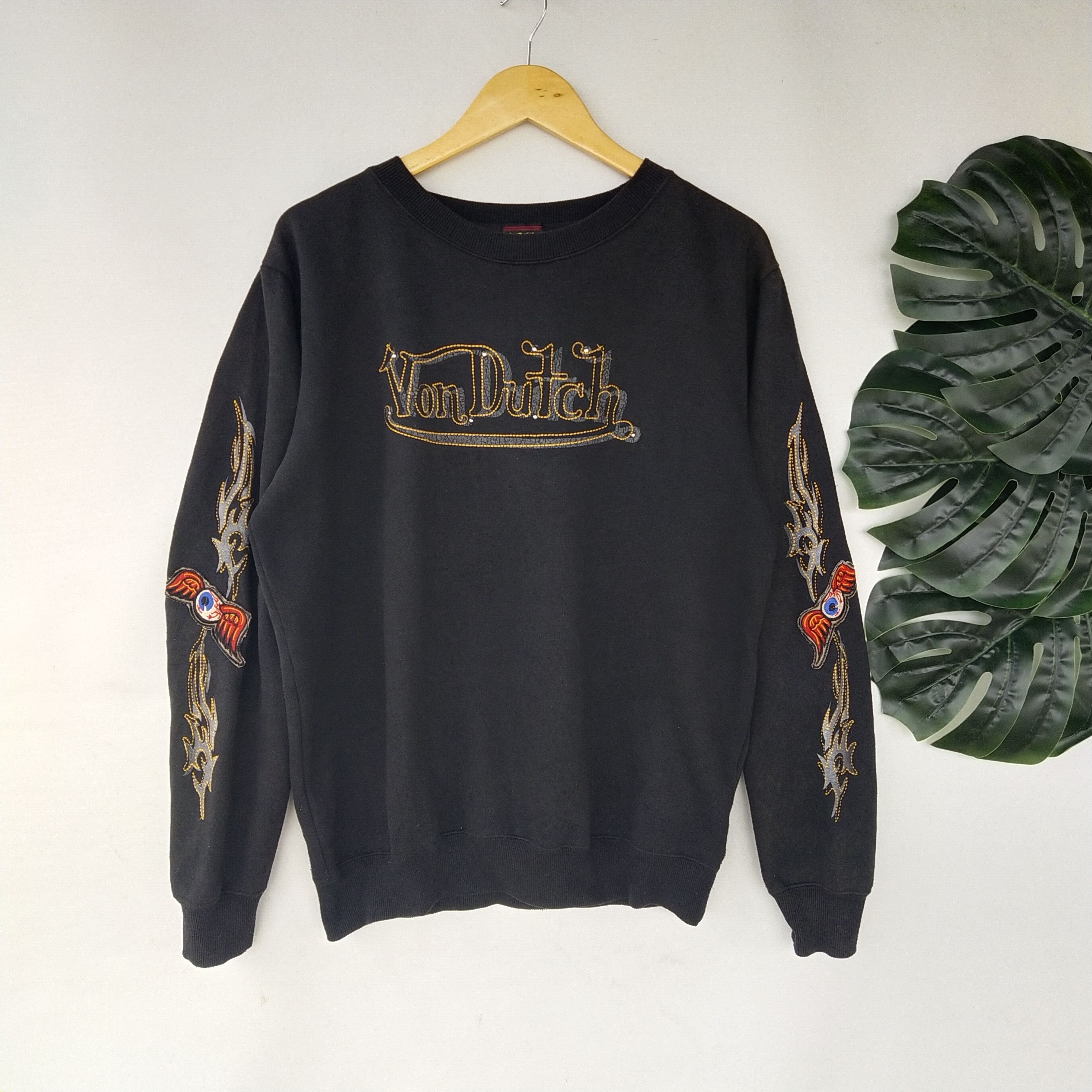 Designer Von Dutch Flying Eyeball Sweatshirt Big Logo | Grailed