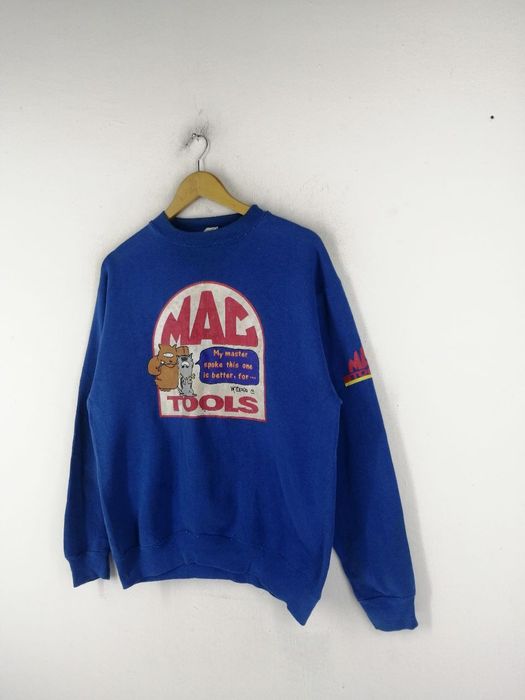 Vintage Vintage Mac Tools Cartoons Blue Sweatshirt | Grailed
