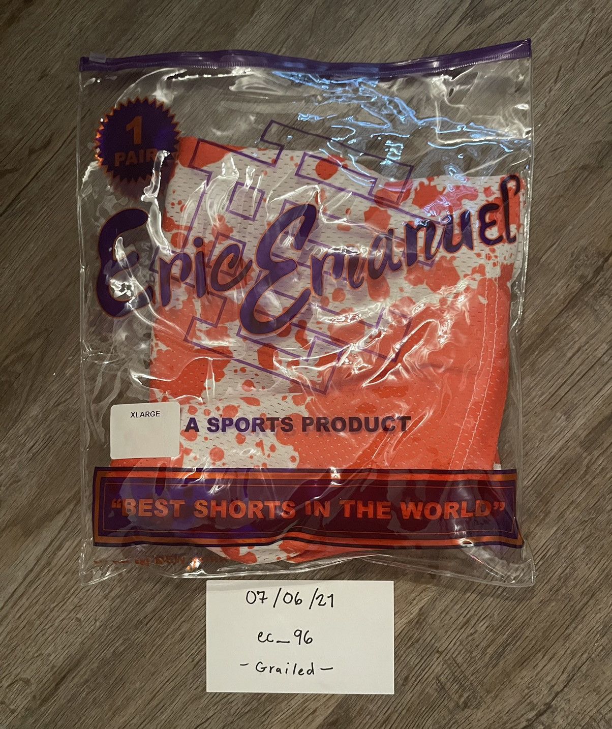 Eric Emanuel Eric Emanuel Basic Shorts Orange Paint Splatter | Grailed