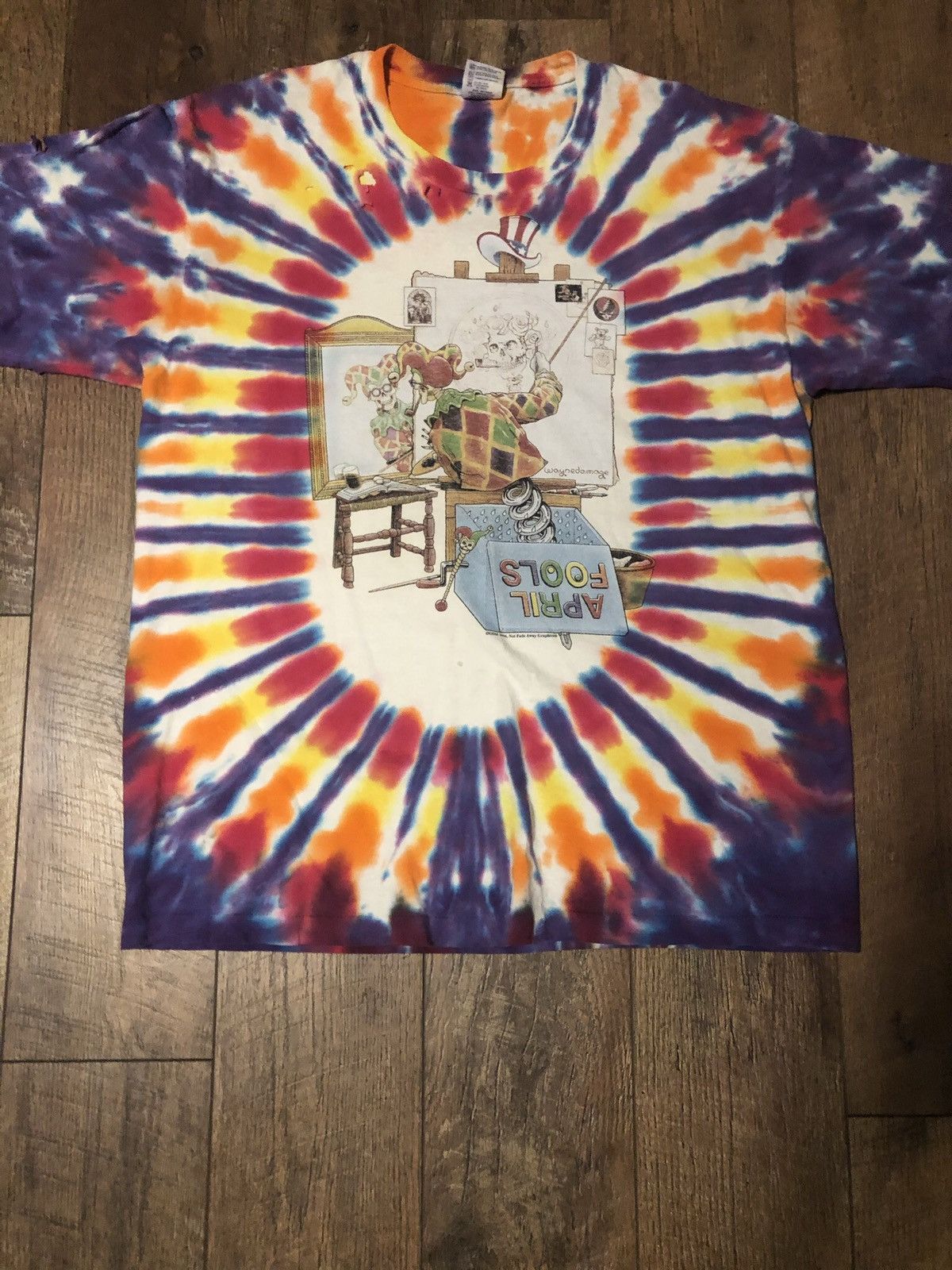 Vintage April fools 1994 skeleton painting | Grailed