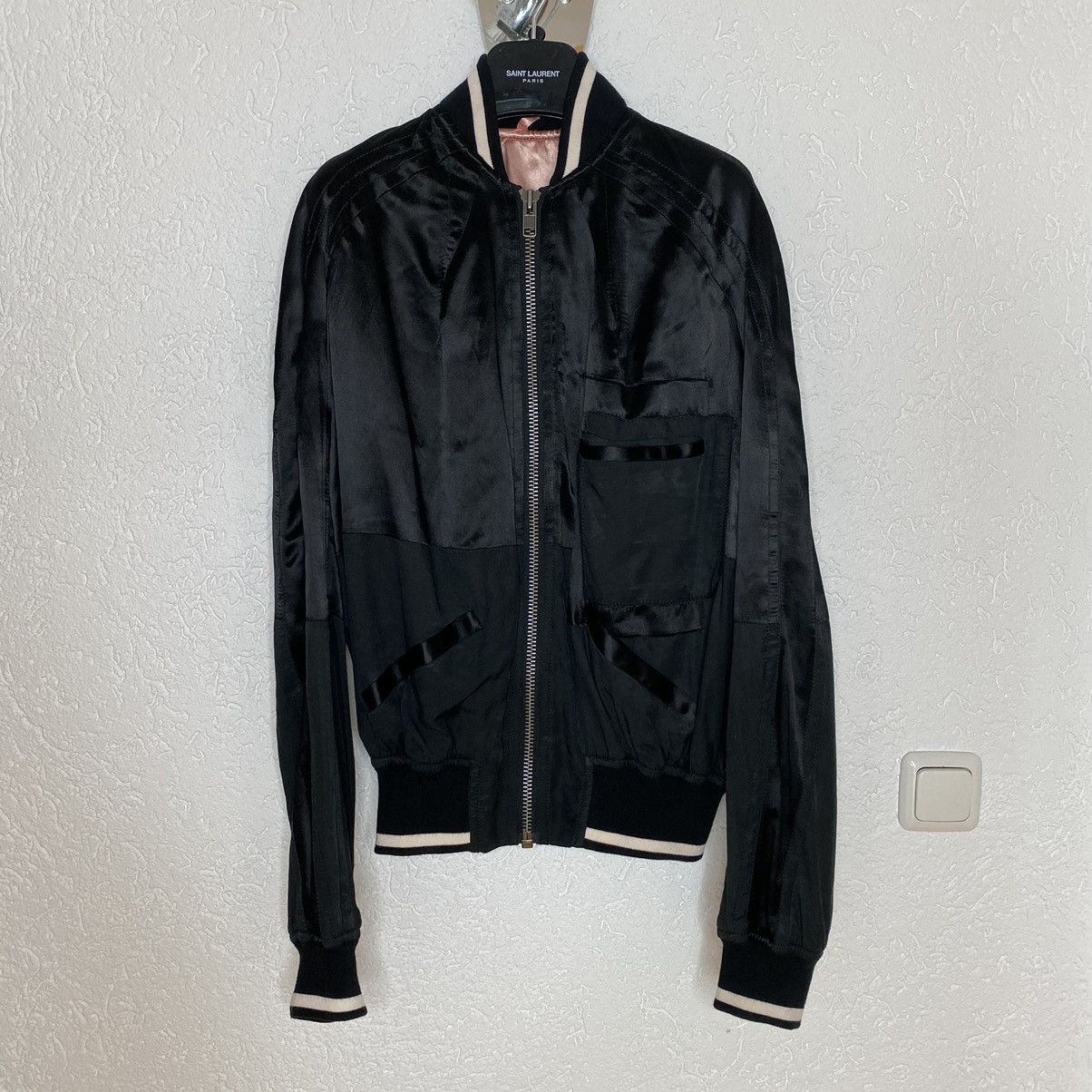 Haider Ackermann Haider Ackermann Two Tone Satin Bomber Jacket | Grailed